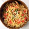 Watermelon Basil Feta Salad with Protein Pasta - Feasty Travels