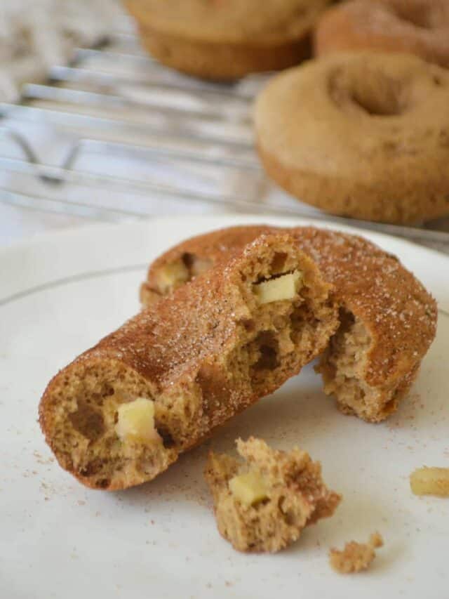 baked apple donuts - Feasty Travels