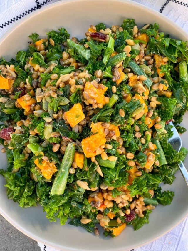 Harvest Bowl with Butternut Squash and Grains - Feasty Travels