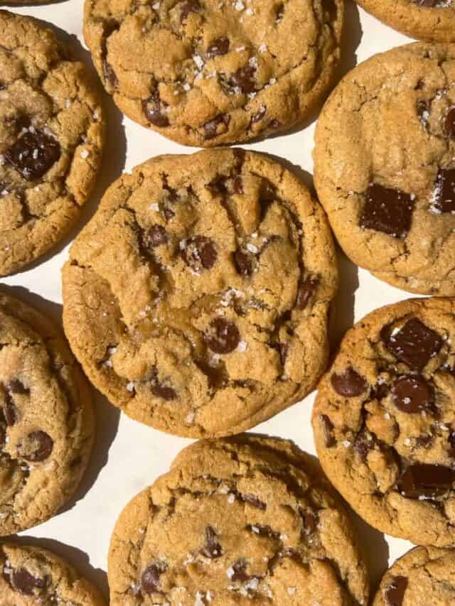 Salted Chocolate Chip Cookie Recipe - Feasty Travels