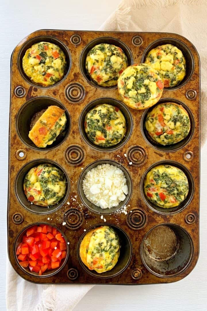 High Protein Mini Egg Bites Recipe - Feasty Travels