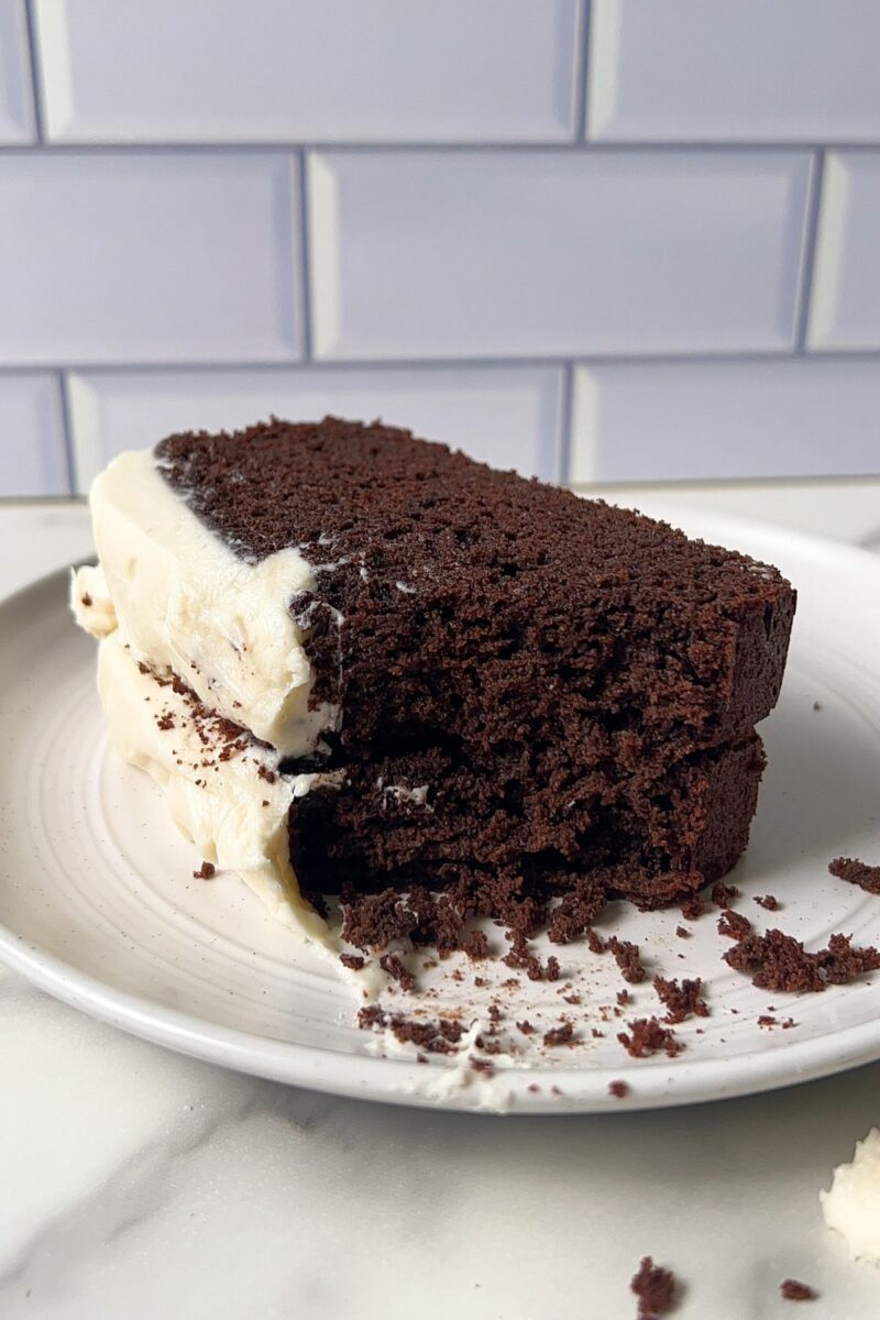 Mini Chocolate Cake with Cream Cheese Frosting - Feasty Travels