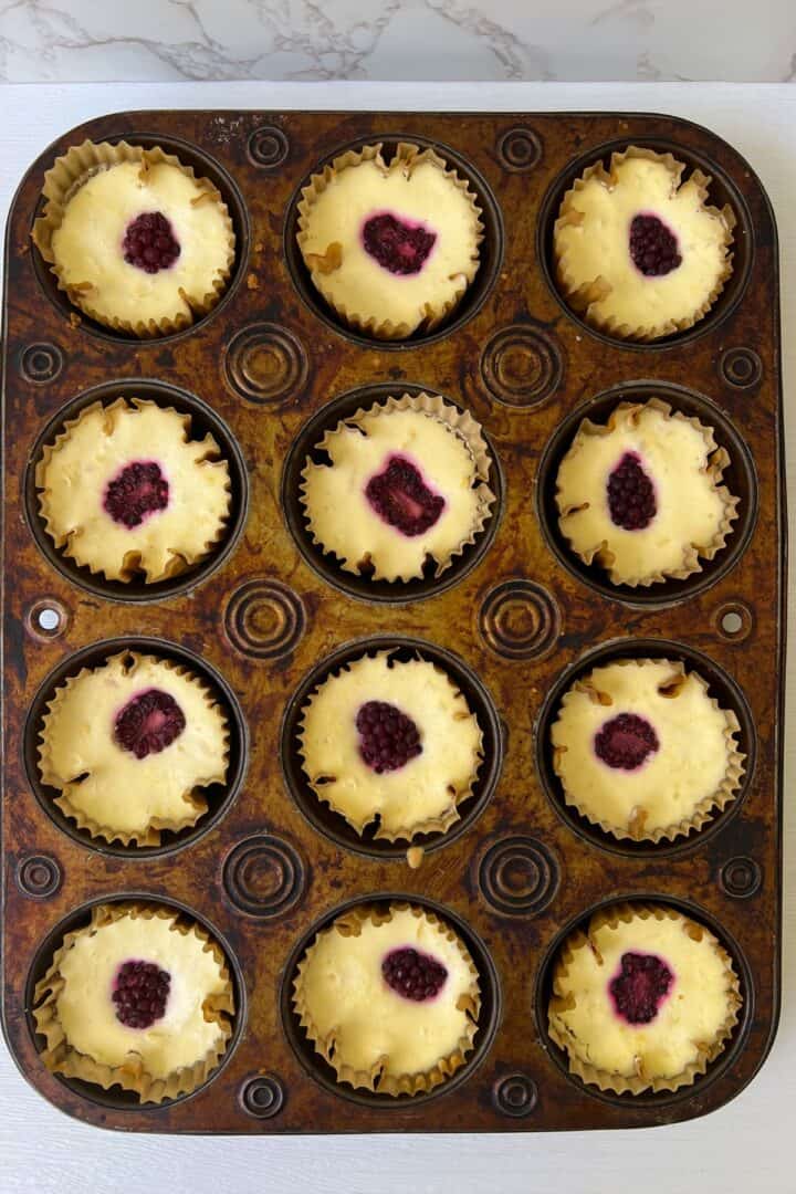 Blackberry Lemon Cheesecake Bites - Feasty Travels