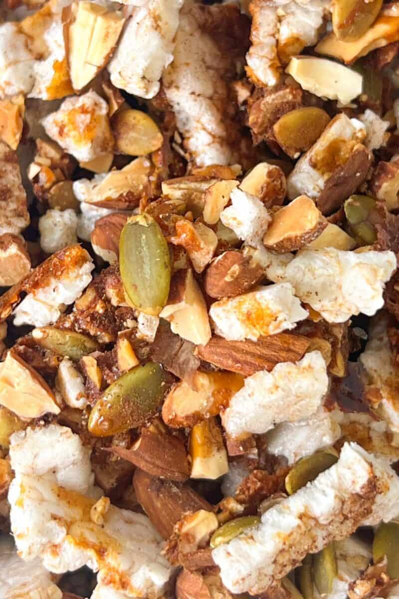 Rice Cake Cereal with Cinnamon - Feasty Travels