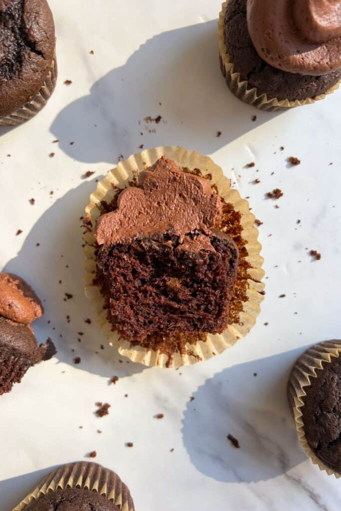 Gluten Free Chocolate Cupcakes without Butter - Feasty Travels