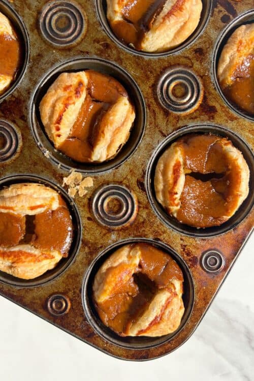 Mini Pumpkin Pie Recipe with Puff Pastry - Feasty Travels