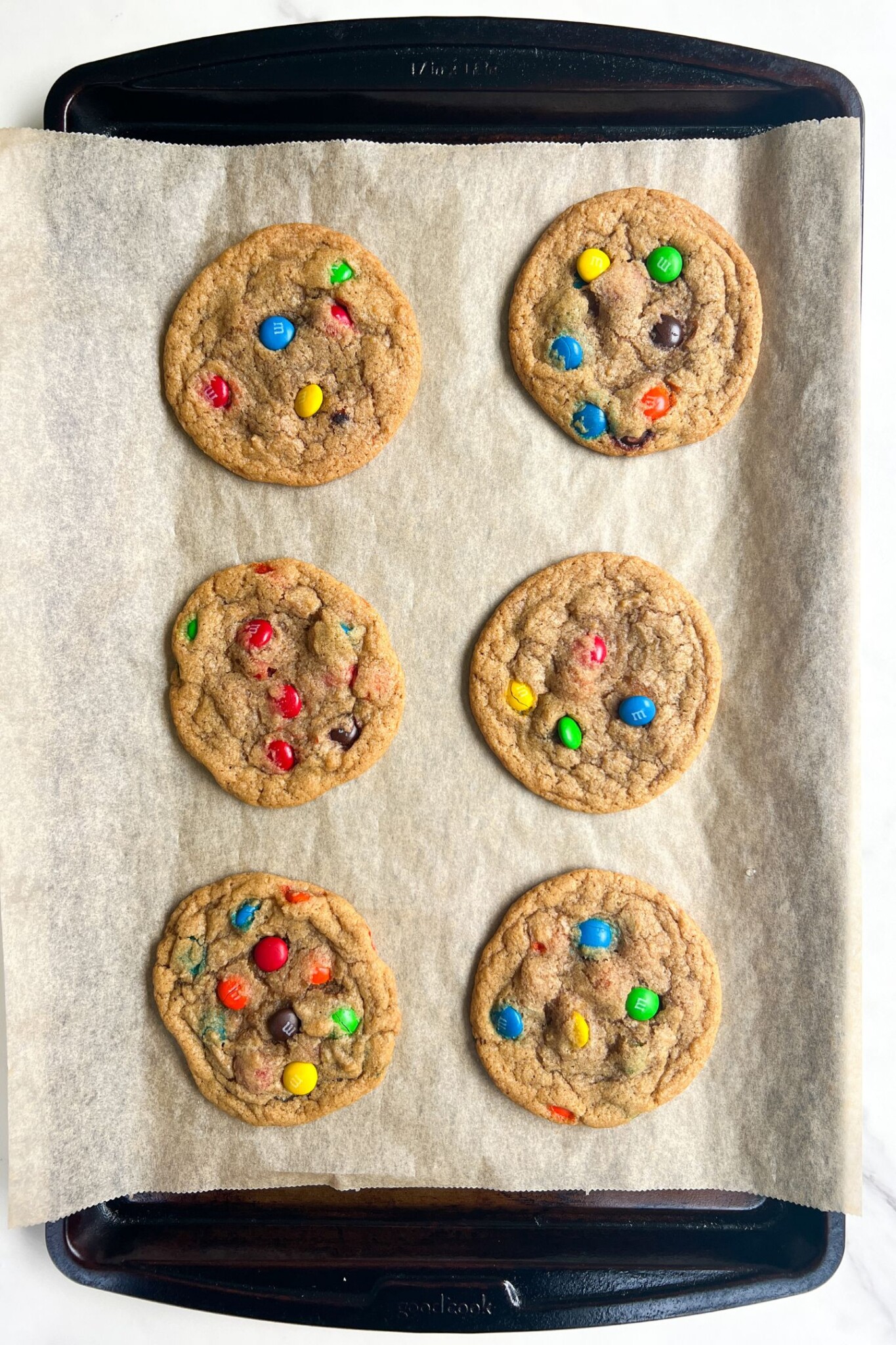 Sugar Cookies with M&Ms - Feasty Travels