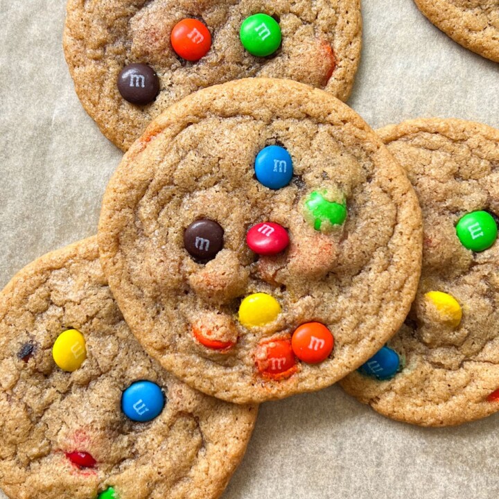 Sugar Cookies with M&Ms - Feasty Travels