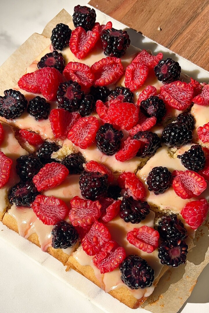 Berry Cake Sweetened with Honey - Feasty Travels