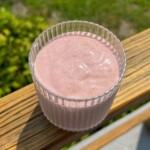 Raspberry Smoothie with Frozen Fruit - Feasty Travels