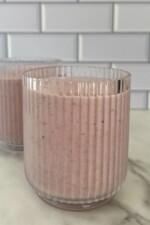 Raspberry Smoothie with Frozen Fruit - Feasty Travels
