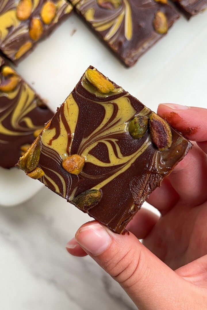 Pistachio Chocolate Bars Recipe - Feasty Travels