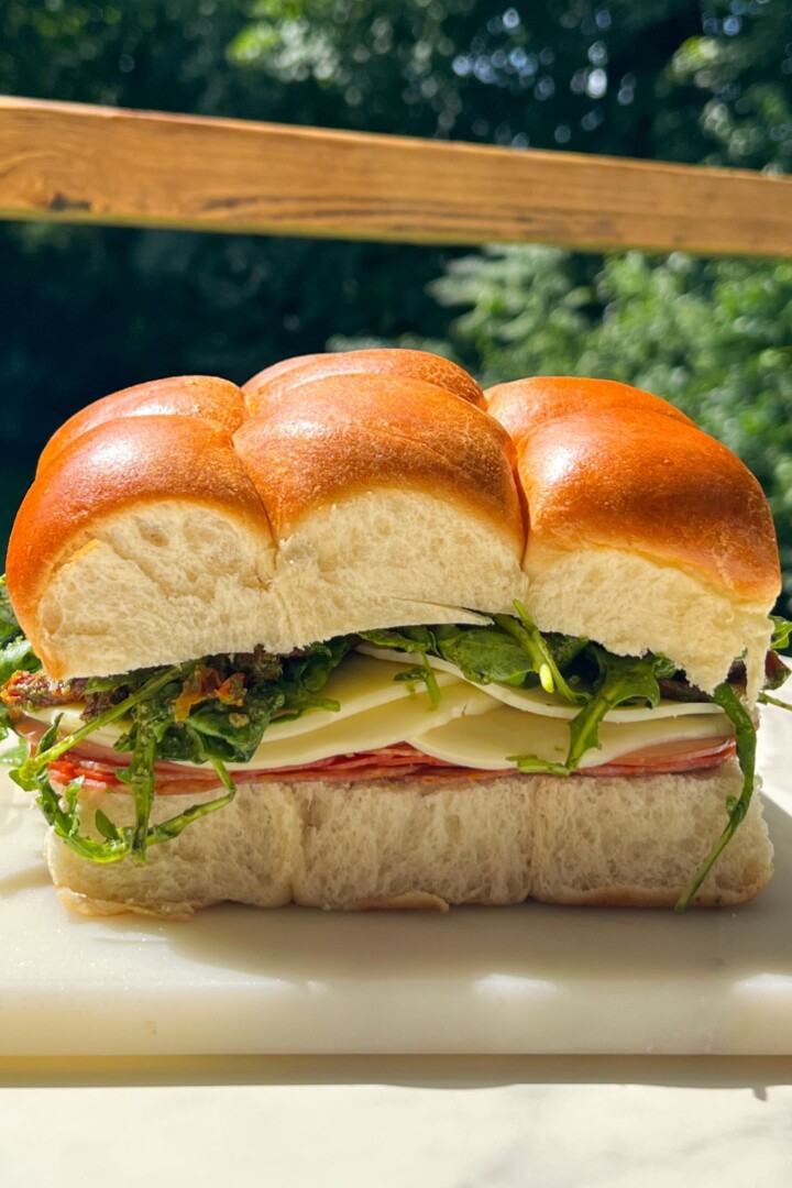 Italian Sliders Recipe with Ham and Cheese - Feasty Travels