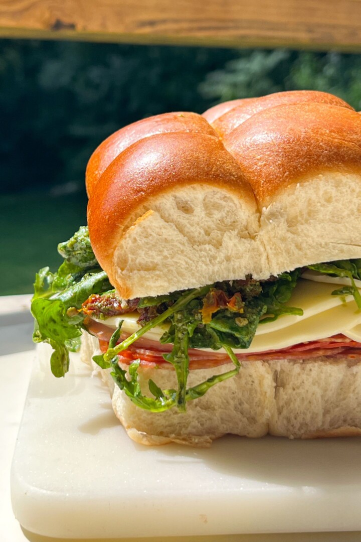 Italian Sliders Recipe with Ham and Cheese - Feasty Travels
