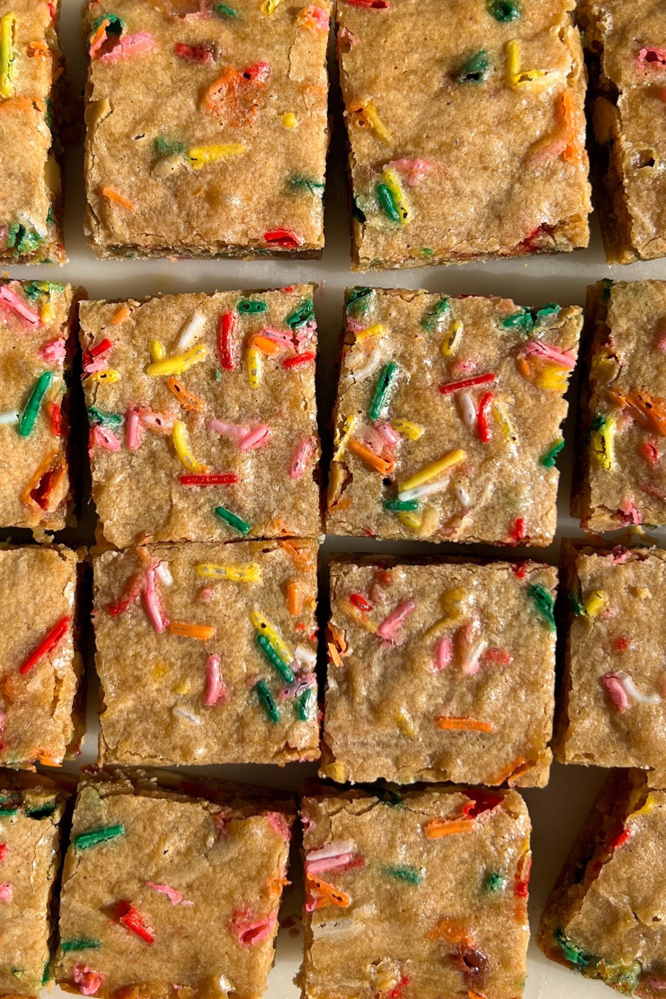 Funfetti Blondies with White Chocolate - Feasty Travels